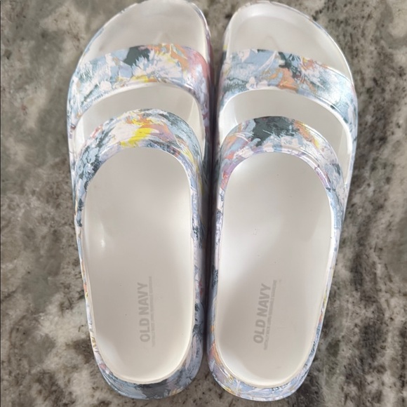 Old Navy | Shoes | Old Navy Floral Slide Sandals | Poshmark